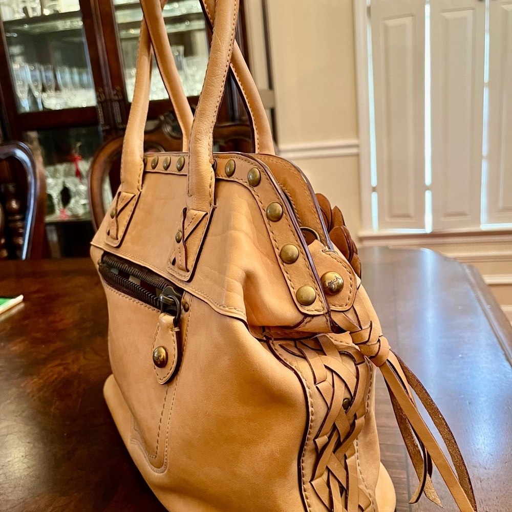 Coach Thompson Legacy Vachetta Satchel And Wallet - Gem